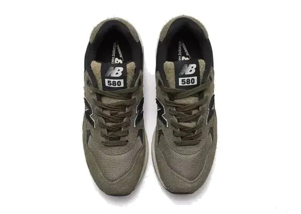 NEW BALANCE 580 'dark Moss - Olive Green/black/white