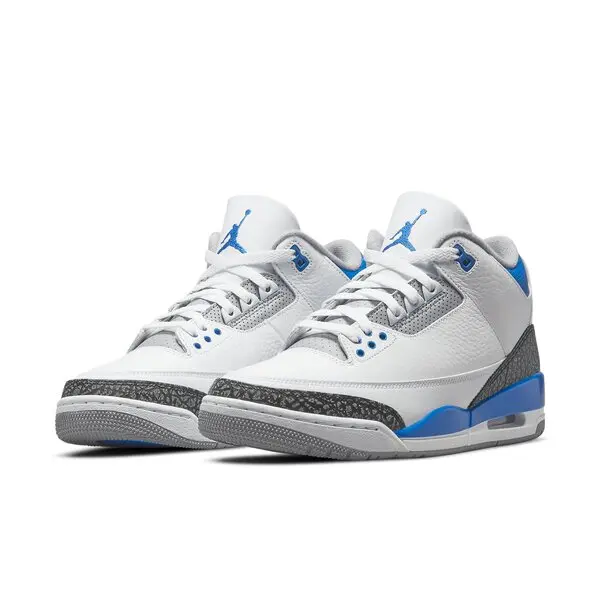 JORDAN Air 3 Retro "racer Blue" Sneakers - White/black/cement Grey