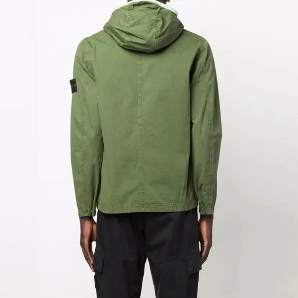 Stone Island Garment Dyed Hooded Shirt Jacket