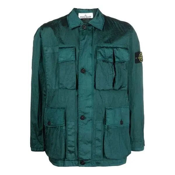 Stone Island Giubbotto Shirt Jacket - Bottle Green