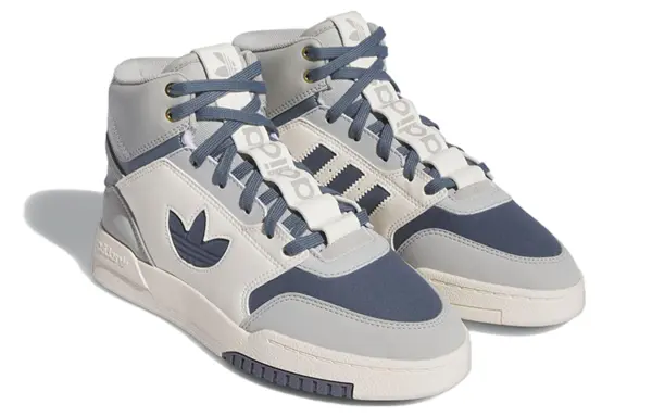 Adidas Originals Drop Step Ix High Top Sneakers - White/grey/blue