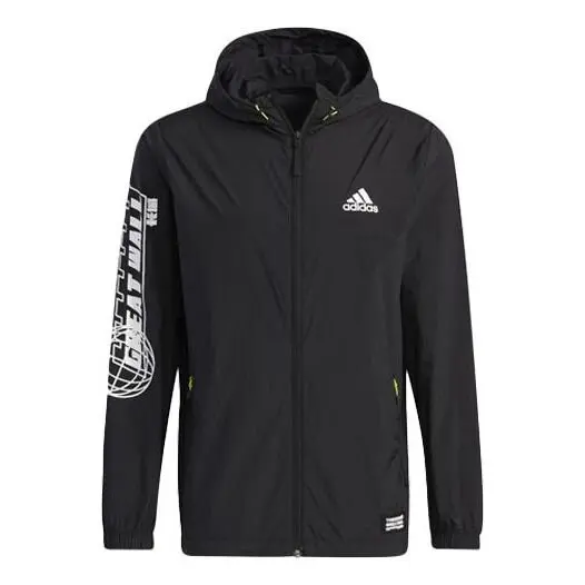 Adidas Hooded Athleisure Zip-up Jacket - Black