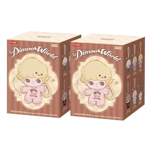 POP MART Dimoo Crush On Coffee Plush Keychain Blind Box - Multi-color