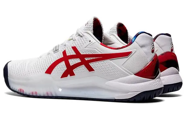 Asics Gel Resolution 8 Le Athletic Shoes - White/red