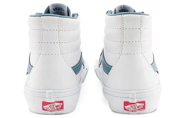 VANS Sk8-hi High Top Lace-up Sneakers - White/blue