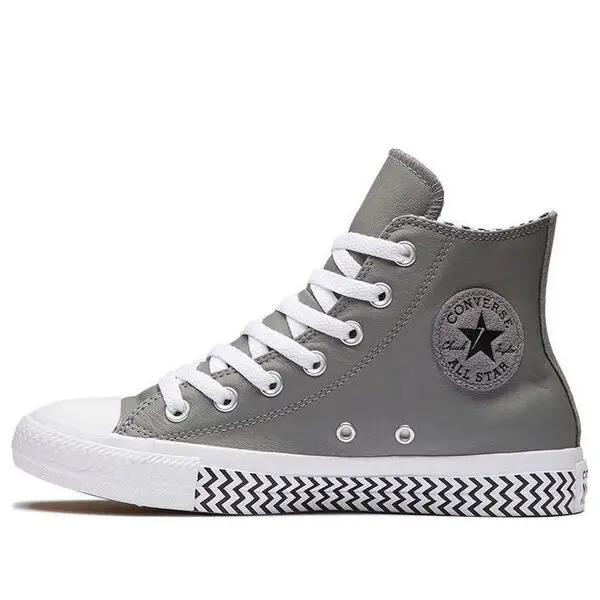 CONVERSE Chuck Taylor All Star High Top Leather - Gray/white