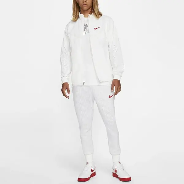 Nike Swoosh Splicing Breathable Stand Collar Logo Jacket