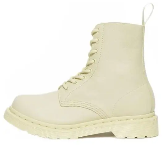 Dr. Martens 1460 Pascal Mono Lace Up Boots - Cream