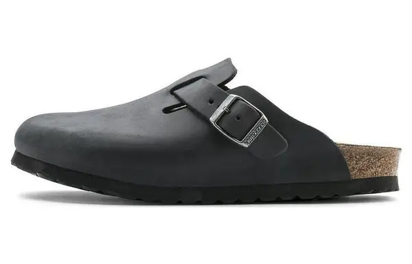 BIRKENSTOCK Boston Oiled Leather Clogs - Black