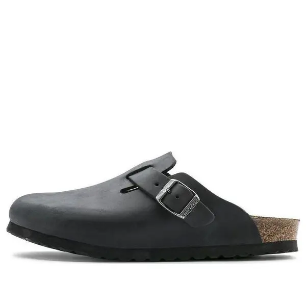BIRKENSTOCK Boston Oiled Leather Clogs - Black