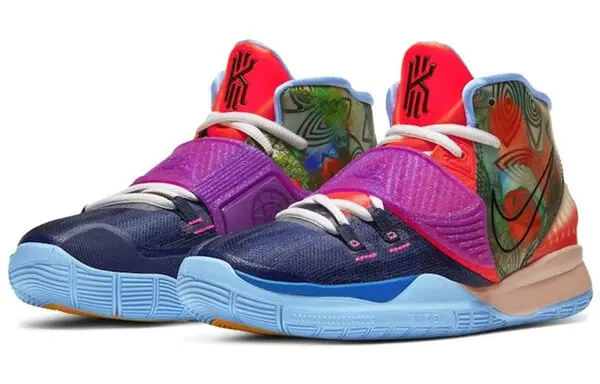 Nike Kyrie 6 Preheat "heal The World" Sneakers - Red/blue