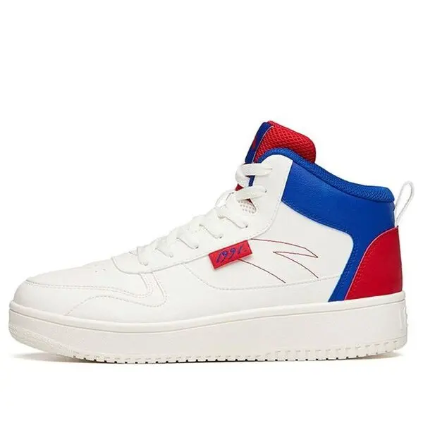 ANTA High Top Sneakers - White/blue/red