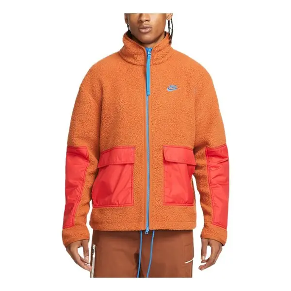 Nike Sherpa Jacket - Orange/blue