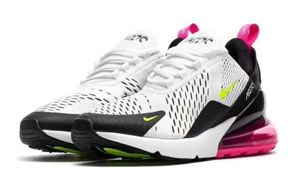 Nike Max 270 Athletic Sneakers - White/volt/black