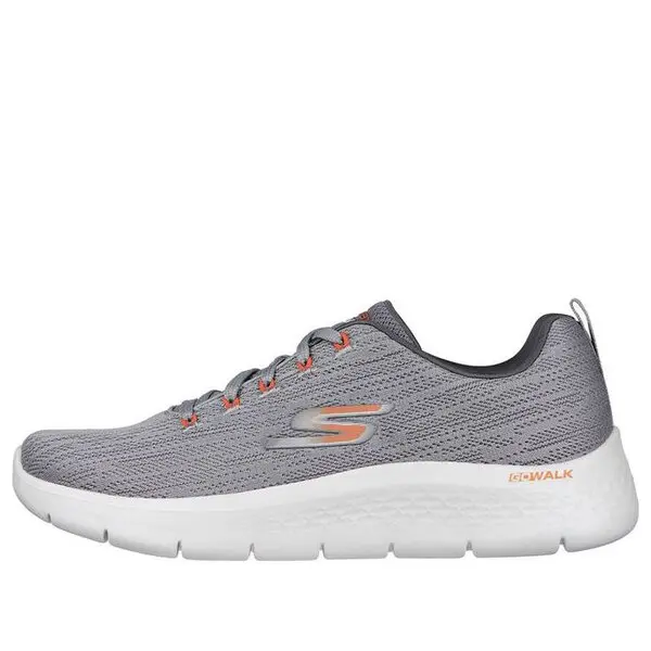 Sketchers Go Walk Flex Athletic Shoes - Grey/orange
