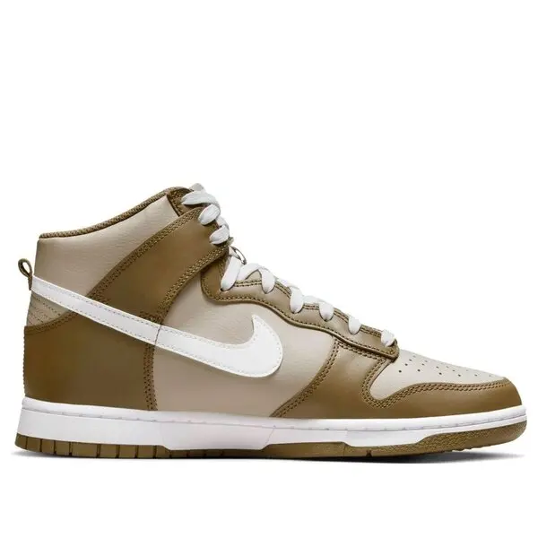 Nike Dunk High Casual Lace-up Sneakers - White/brown