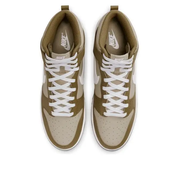 Nike Dunk High Casual Lace-up Sneakers - White/brown