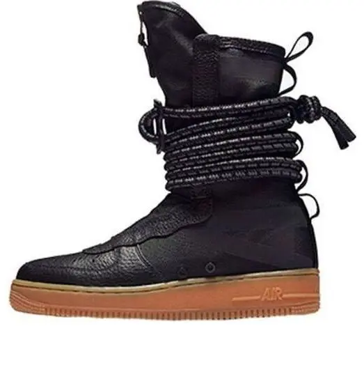 Nike Sf Air Force 1 High Top Sneakers - Black/gum Light Brown