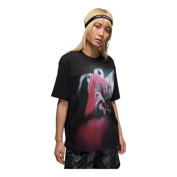 JORDAN Sport Dri-fit T-shirt 'black White - Black/white