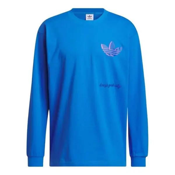 Adidas Hoop York City Long Sleeve T-shirt Asia Sizing - Blue Burst