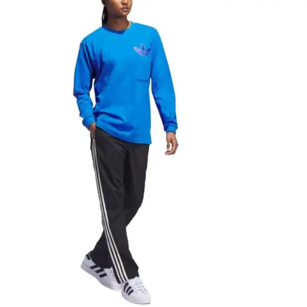 Adidas Hoop York City Long Sleeve T-shirt Asia Sizing - Blue Burst