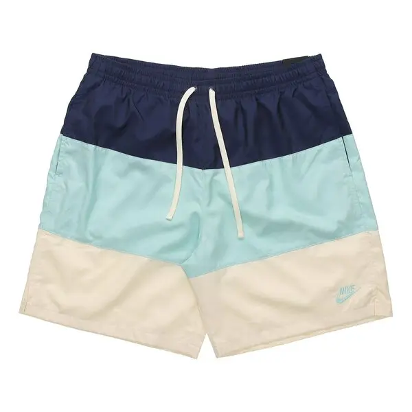 Nike Colorblock Quick Dry Woven Sports Shorts - Blue
