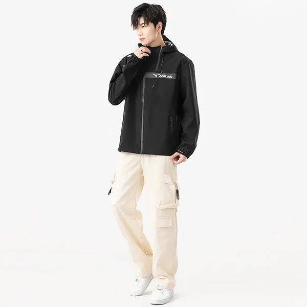 Mizuno Zip-up Hooded Jacket With Logo Detail