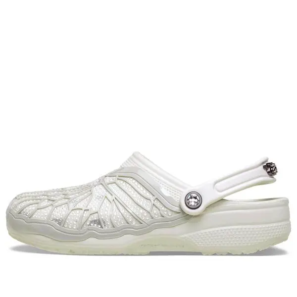 CROCS X Swarovski Embellished Classic Clogs - Ivory