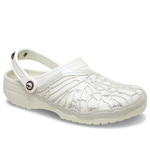 CROCS X Swarovski Embellished Classic Clogs - Ivory