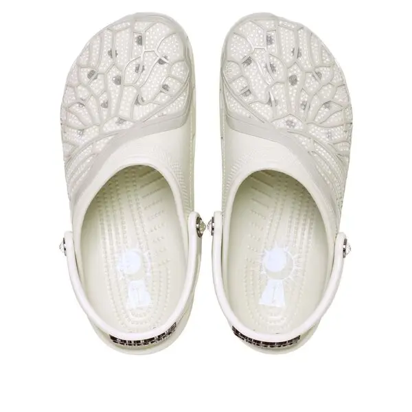 CROCS X Swarovski Embellished Classic Clogs - Ivory