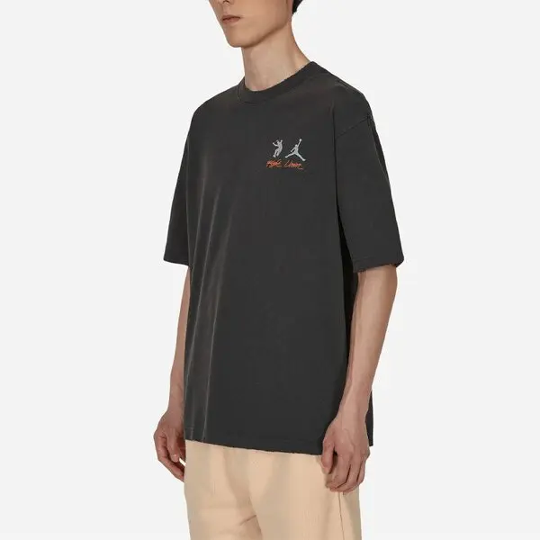 JORDAN X Union Crossover Ss22 Solid Color Breathable Logo Round Neck Short Sleeve Asia Edition Black - Default Color