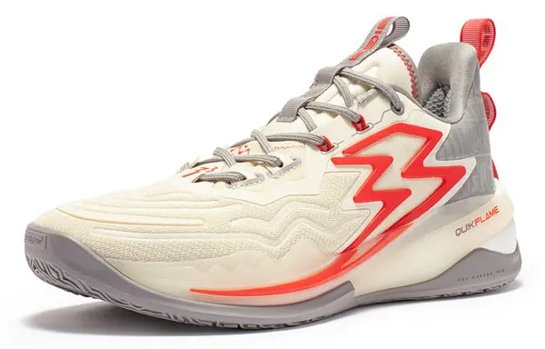 361 DEGREES Big3 3.0 Pro Movable Type Printing Sneakers - Beige/grey/red