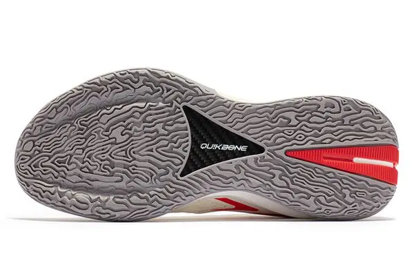 361 DEGREES Big3 3.0 Pro Movable Type Printing Sneakers - Beige/grey/red