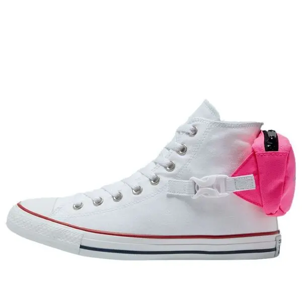 CONVERSE Chuck Taylor All Star High Top Sneakers With Buckle Detailing - White