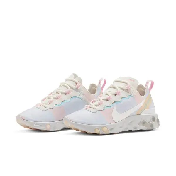 Nike React Element 55 Light Blue Pink Sneakers - Blue/pink