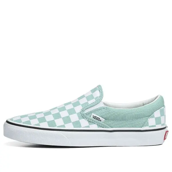 VANS Classic Slip-on Checkerboard Sneakers - Blue/white