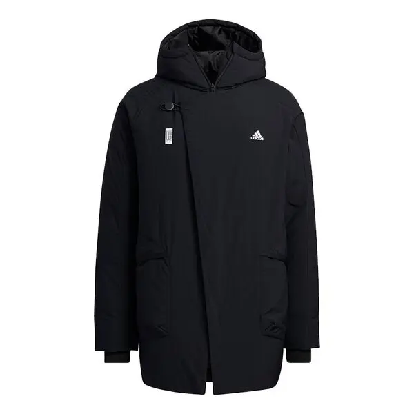 Adidas Wuji Down Jkt Series Outdoor Sports Stay Warm Mid-length Hooded Down Jacket Black - Default Color