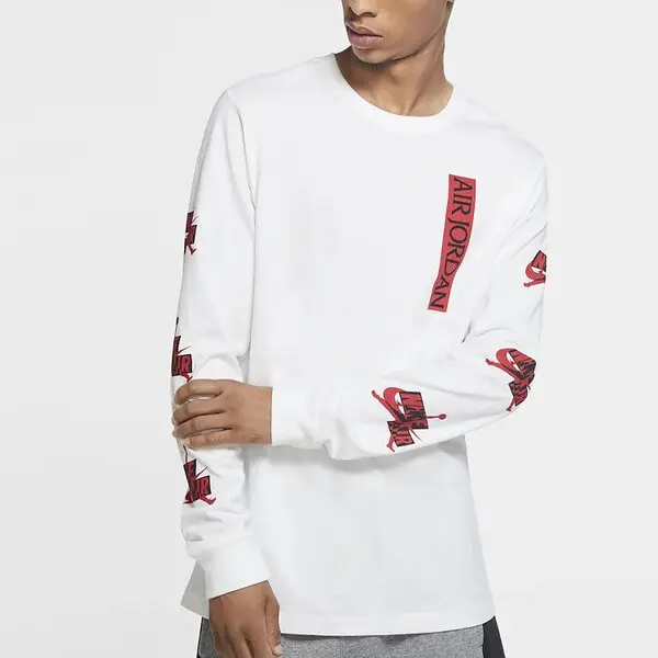 JORDAN Long Sleeves T-shirt Red