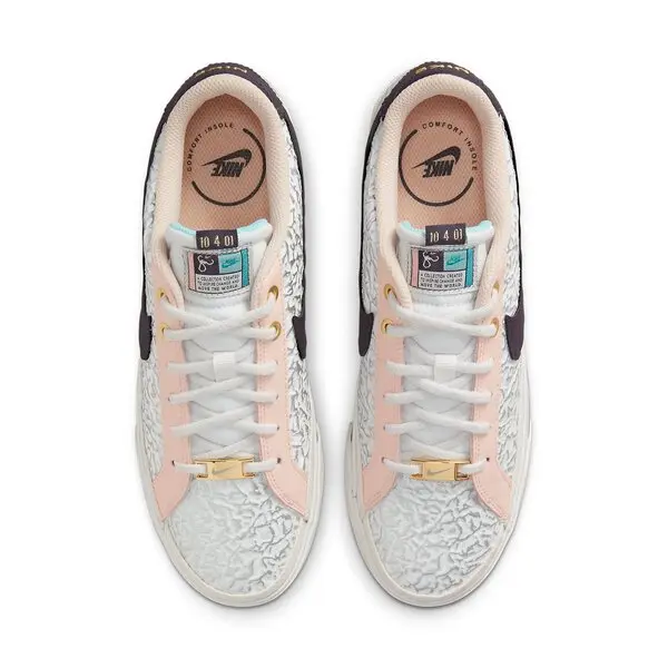 Nike Serena Williams Design Crew X Court Legacy Low Top Sneakers - White/black/pink