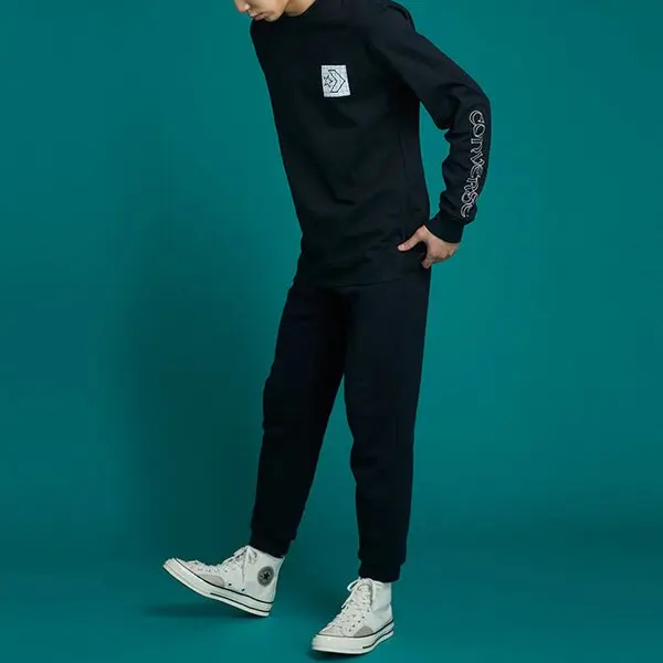 CONVERSE Distorted Court Long Sleeve T-shirt Asia Sizing