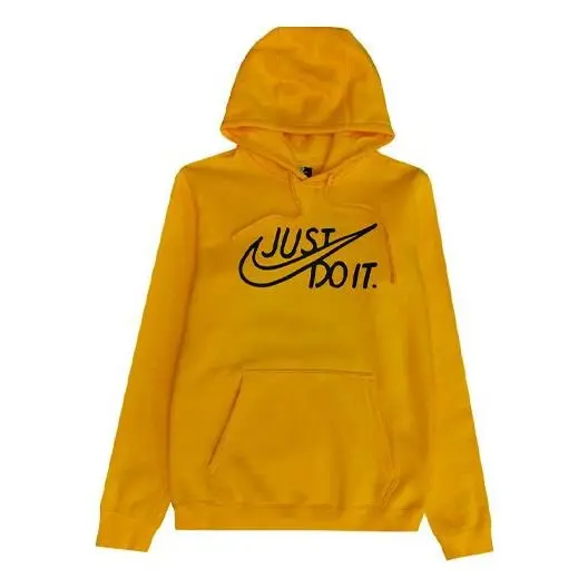Nike Casual Sports Fleece Hoodie - Yellow