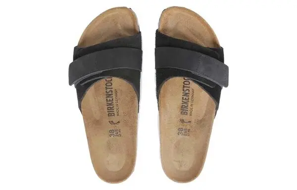 BIRKENSTOCK Oita Suede Leather Narrow Fit Sandals - Black
