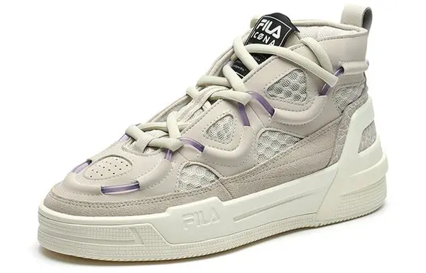 FILA Retro High Top Sneakers With Shock Absorption