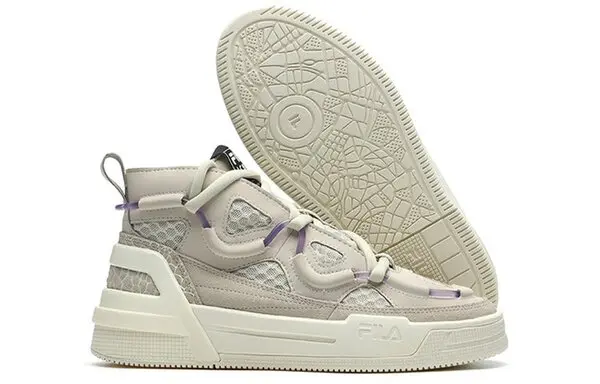 FILA Retro High Top Sneakers With Shock Absorption