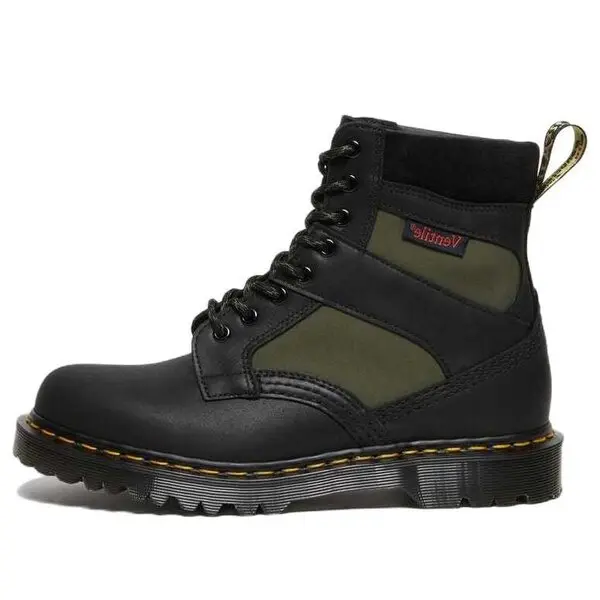 Dr. Martens 1460 Made In England Lace Up Boots - Black/olive