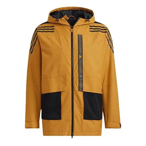 Adidas Hooded Casual Jacket - Brown