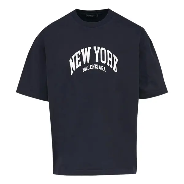 Balenciaga Cities New York T-shirt Medium Fit - Navy