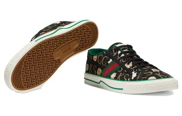 Gucci Tennis 1977 Ken Scott Sneakers - Black/green/red