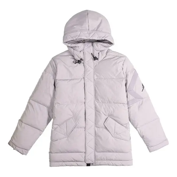 JORDAN Air Wings Outdoor Mid-length Hooded Down Jacket - Gray