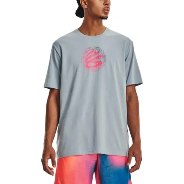 Under Armour Curry Mothers Day Logo T-shirt 'grey Pink - Grey/pink